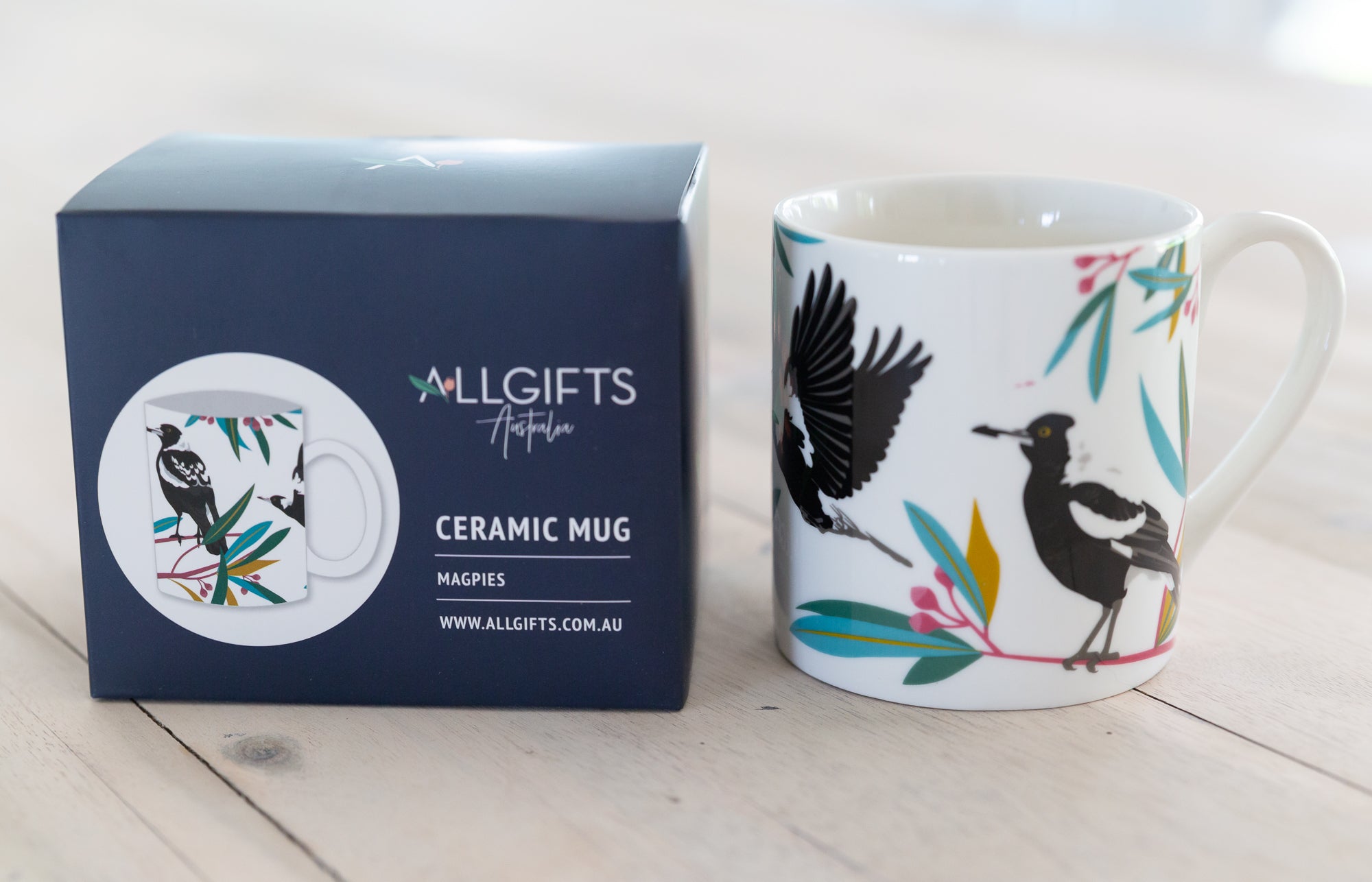 Ceramic Mug - Magpies – The Farmers Pantry