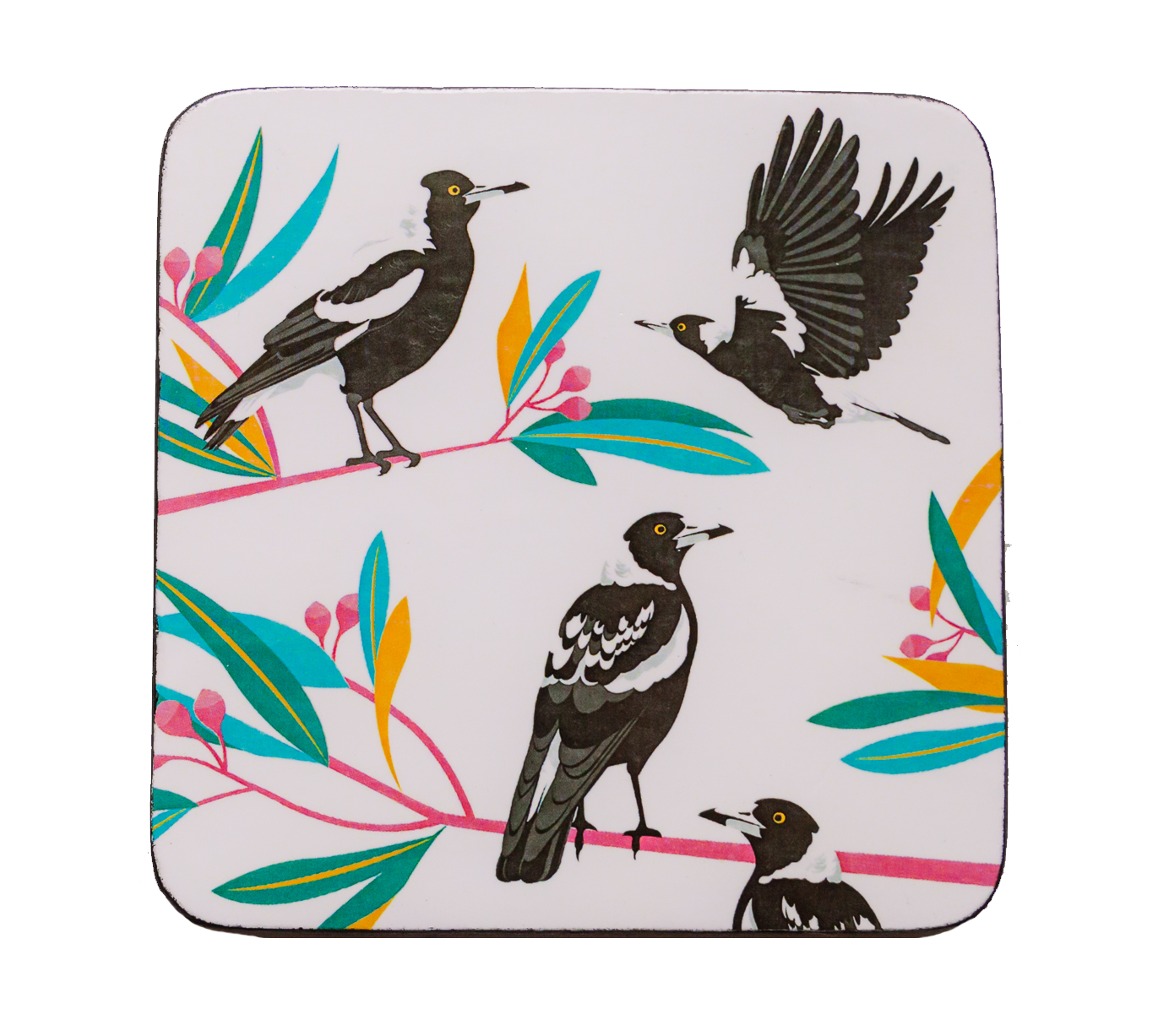Coasters - Magpies (set of 4) – The Farmers Pantry